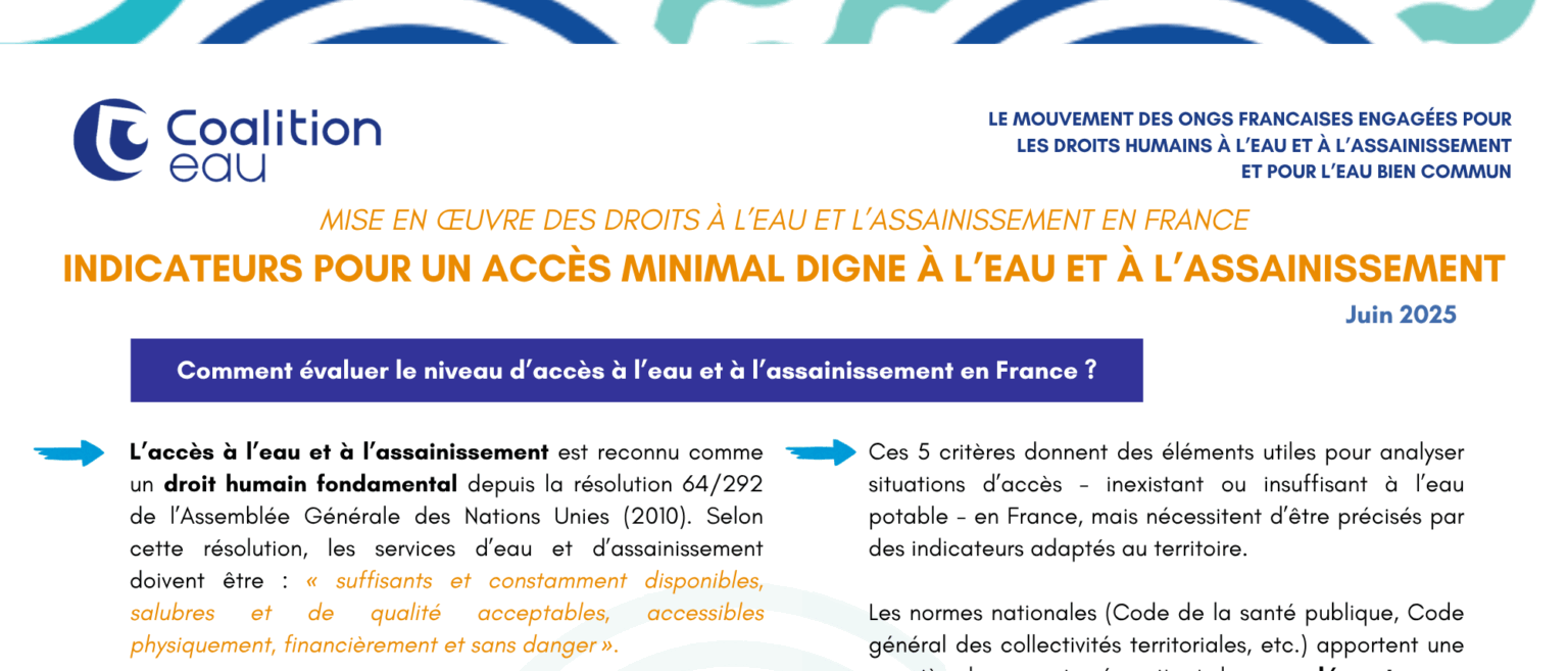 Conférence des Nations Unies sur l’eau 2026 - Coalition Eau